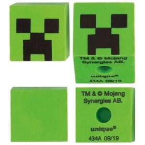 mojang | Other | New Minecraft Creeper Green Pencil Topper Erasers Set ...